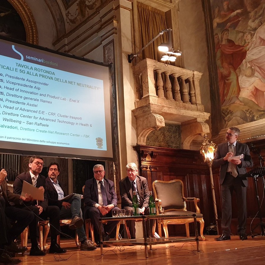 5G and Net Neutrality, up-to-date topics! Elio Salvadori moderating round table - FBK: CREATE-NET